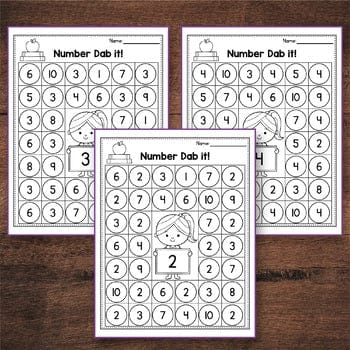Numbers 1 to 10 Spot & Dot It – My Nerdy Teacher