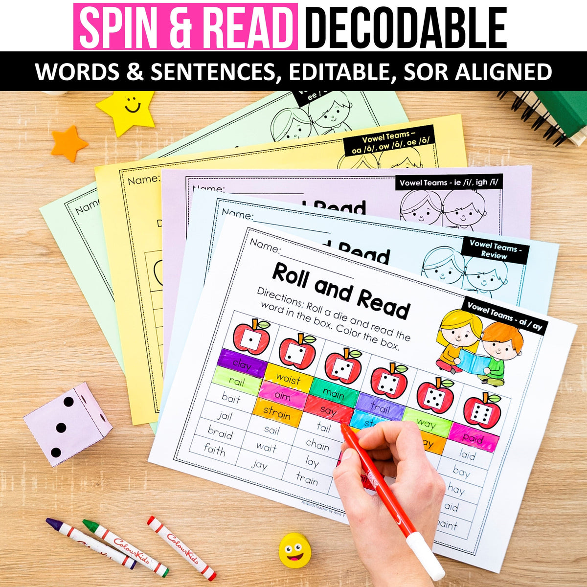 Spin & Read Decodable Words and Sentences MEGA BUNDLE - Science of Rea ...