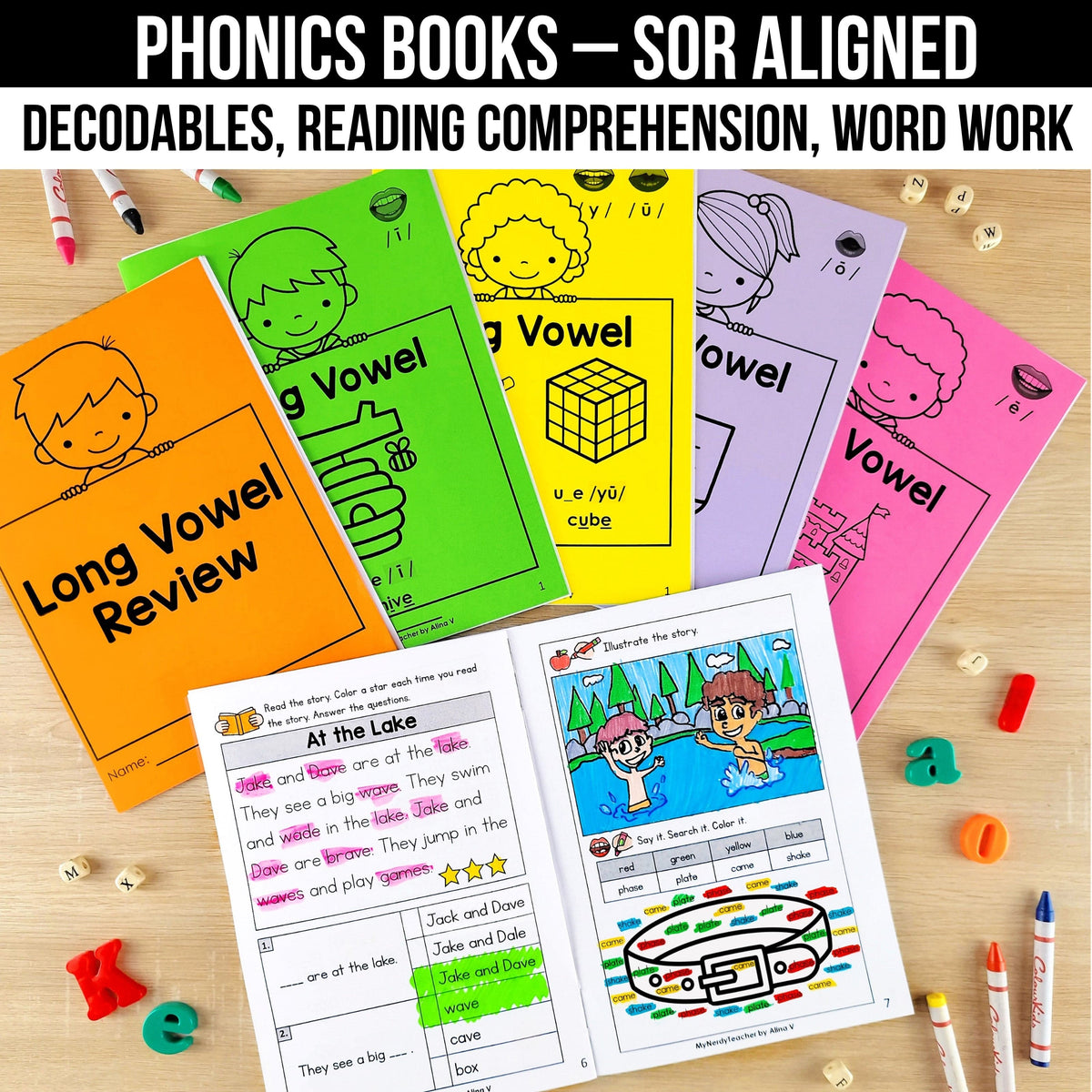 Decodable Readers Books with Word Work - Science of Reading Aligned ...