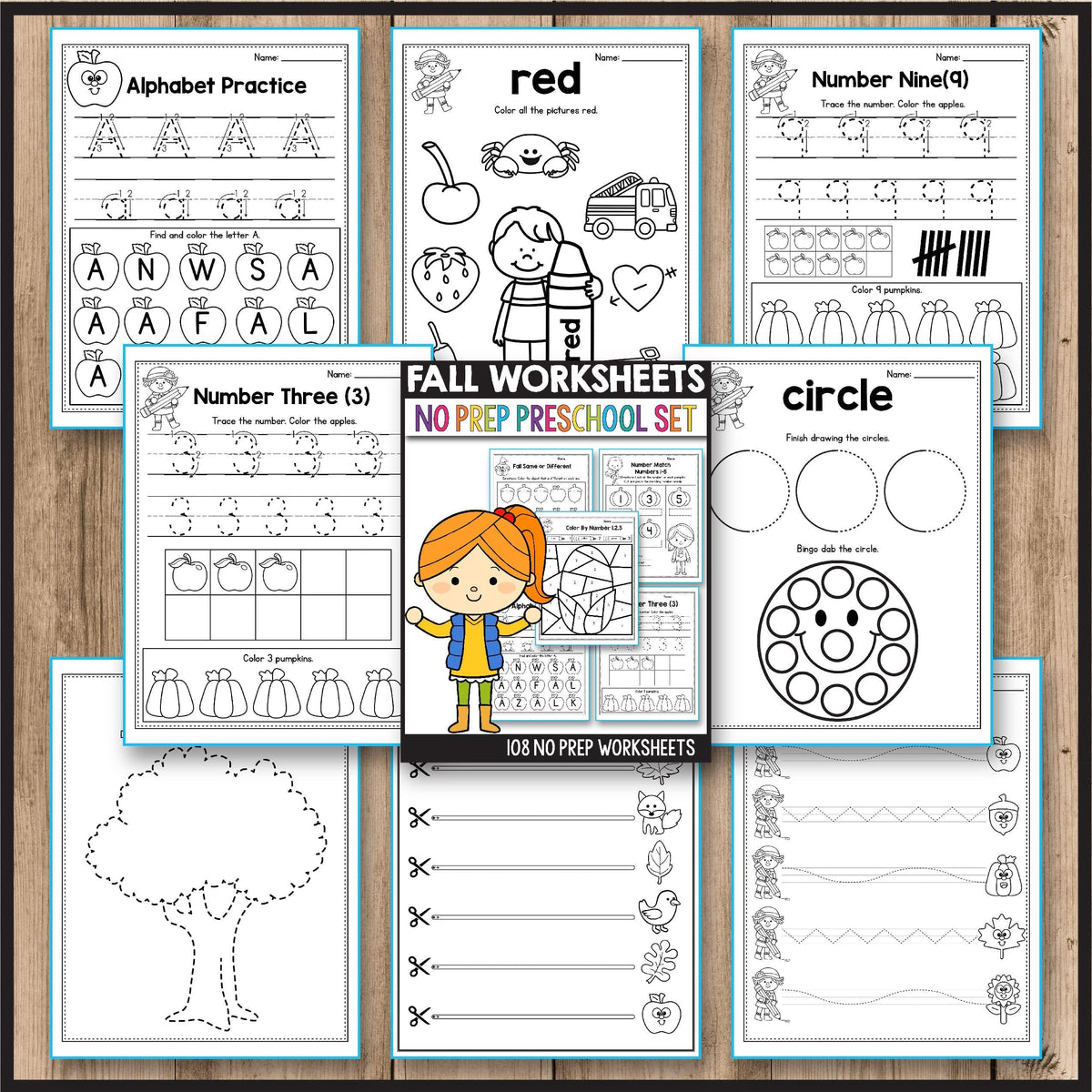 Fall Activities for Preschool, Fall Math Worksheets – My Nerdy Teacher