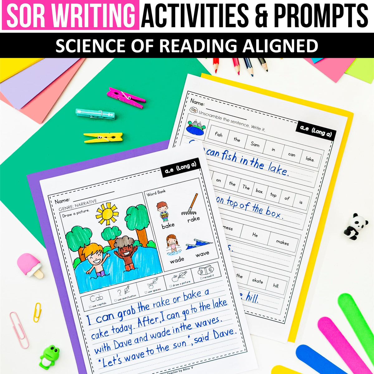 SOR Aligned Writing Activities + Writing Prompts MEGA BUNDLE - K - 2nd ...