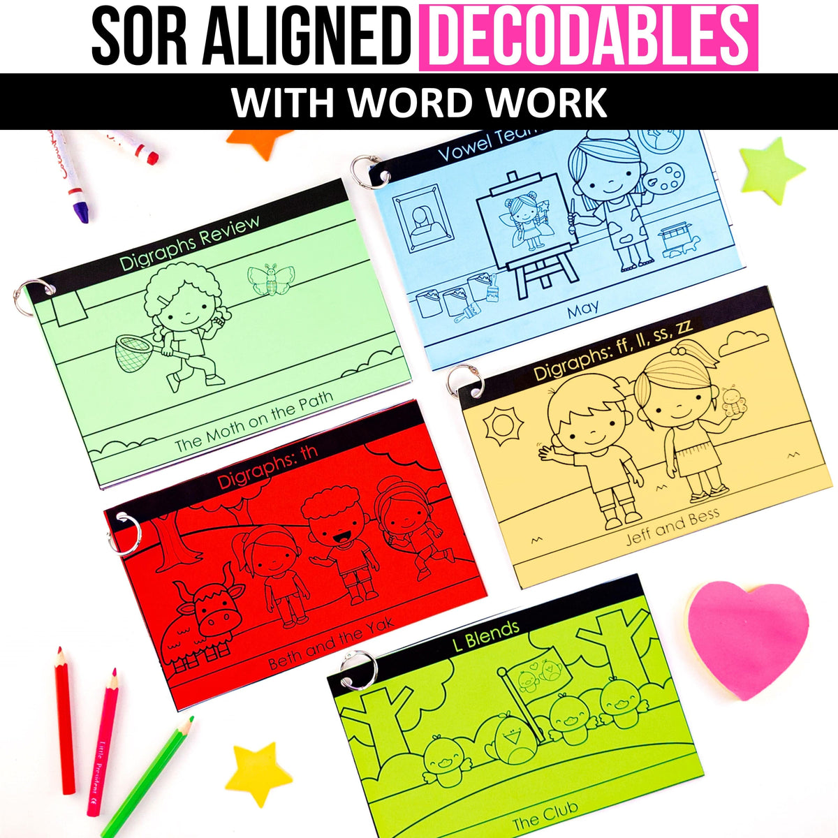 Decodable Readers + Word Work MEGA BUNDLE - K to 2nd Grade - SOR Align ...