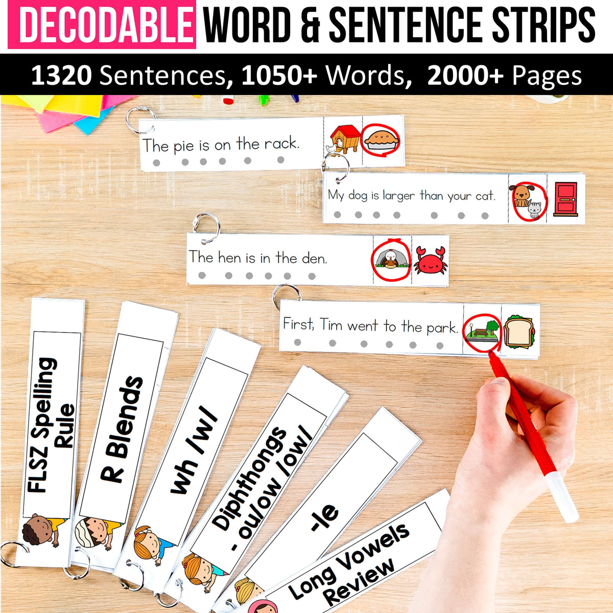 The Ultimate Decodable Words and Sentences Strips MEGA BUNDLE (Editabl ...