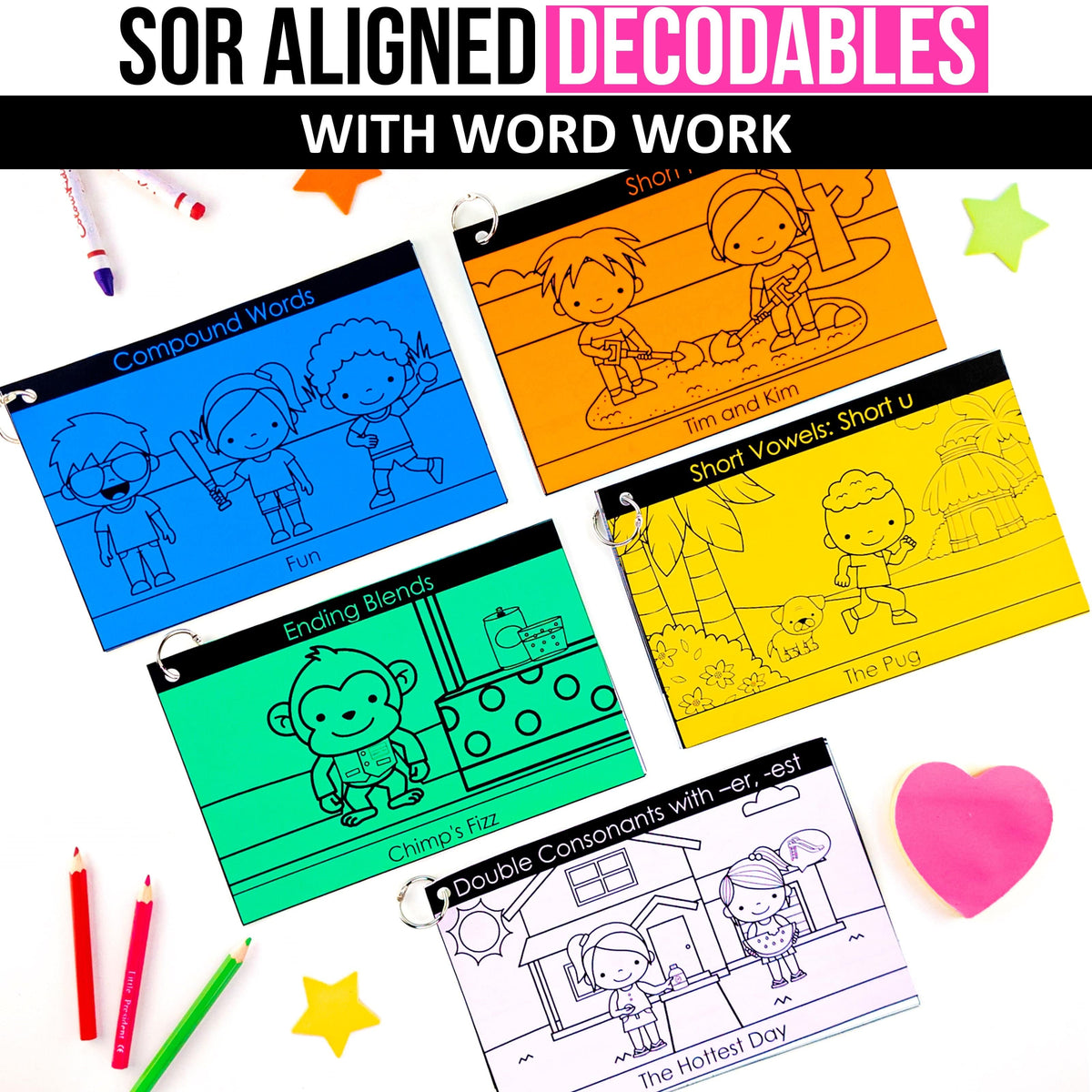 Decodable Readers + Word Work MEGA BUNDLE - K to 2nd Grade - SOR Align ...
