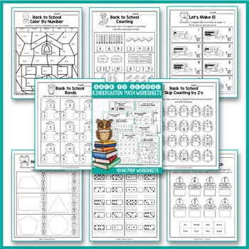 Back to School Activities Kindergarten, Back to School Math Activities ...