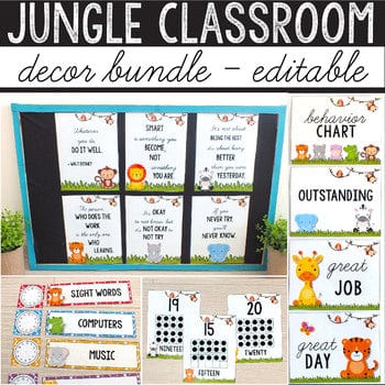 Safari Themed Classroom Decor BUNDLE – My Nerdy Teacher