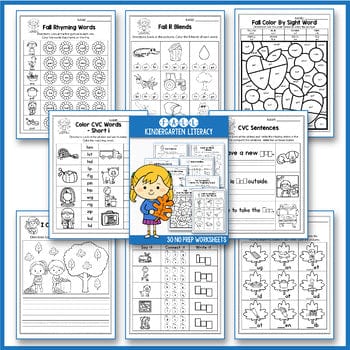 Fall Activities For Kindergarten Literacy No Prep – My Nerdy Teacher