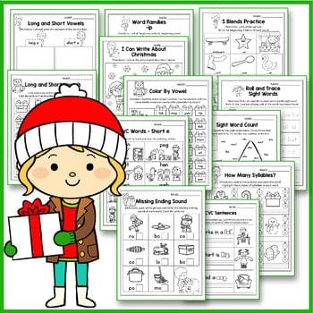 Christmas Activities For Kindergarten Literacy No Prep – My Nerdy Teacher