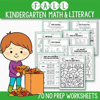 Fall Math and Literacy BUNDLE, Fall Activities For Kindergarten – My ...