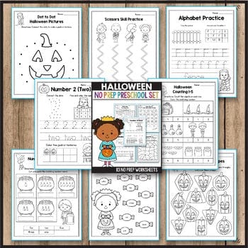 Halloween Activities for Preschool, Halloween Math Worksheets – My ...
