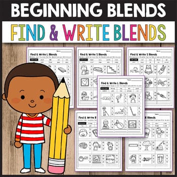 Beginning Blends Worksheets MEGA BUNDLE – My Nerdy Teacher