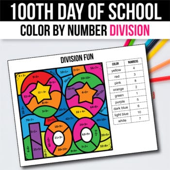 Division Coloring Worksheets 4th Grade