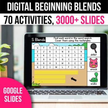 Beginning Blends Activities for Google Slides – My Nerdy Teacher