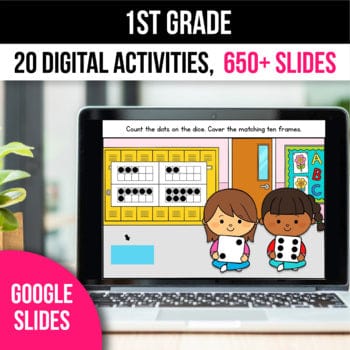 Digital Back to School Activities 1st Grade Math Games for Google Slid ...