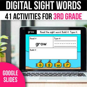Digital Sight Word Practice Google Slides 3rd Grade – My Nerdy Teacher