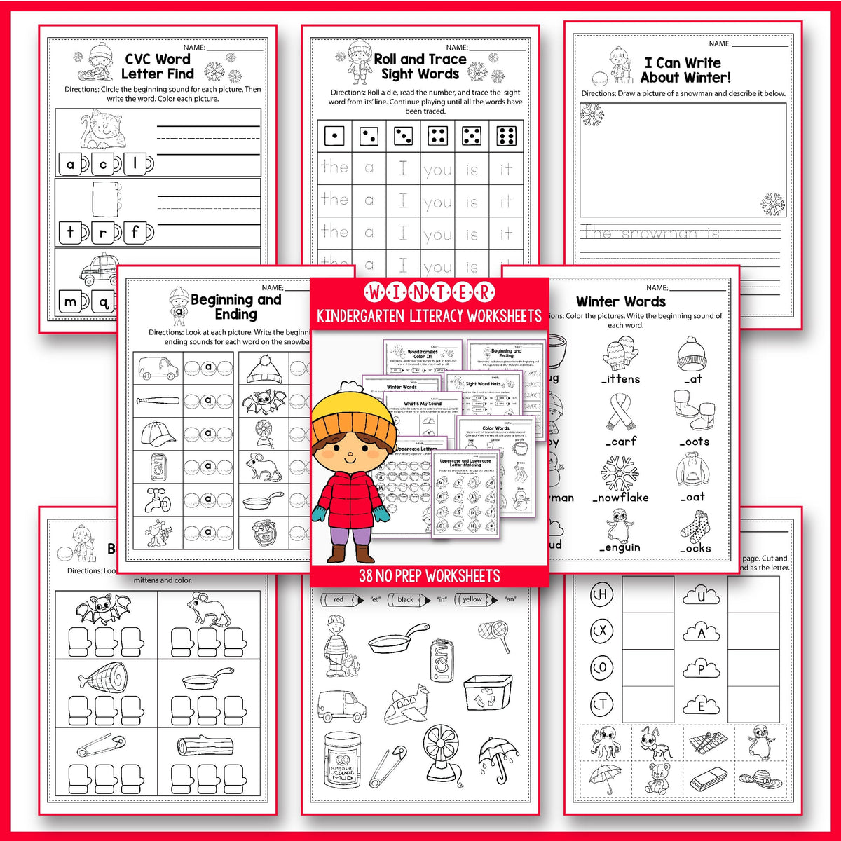 Winter Activities For Kindergarten - December Morning Work – My Nerdy ...