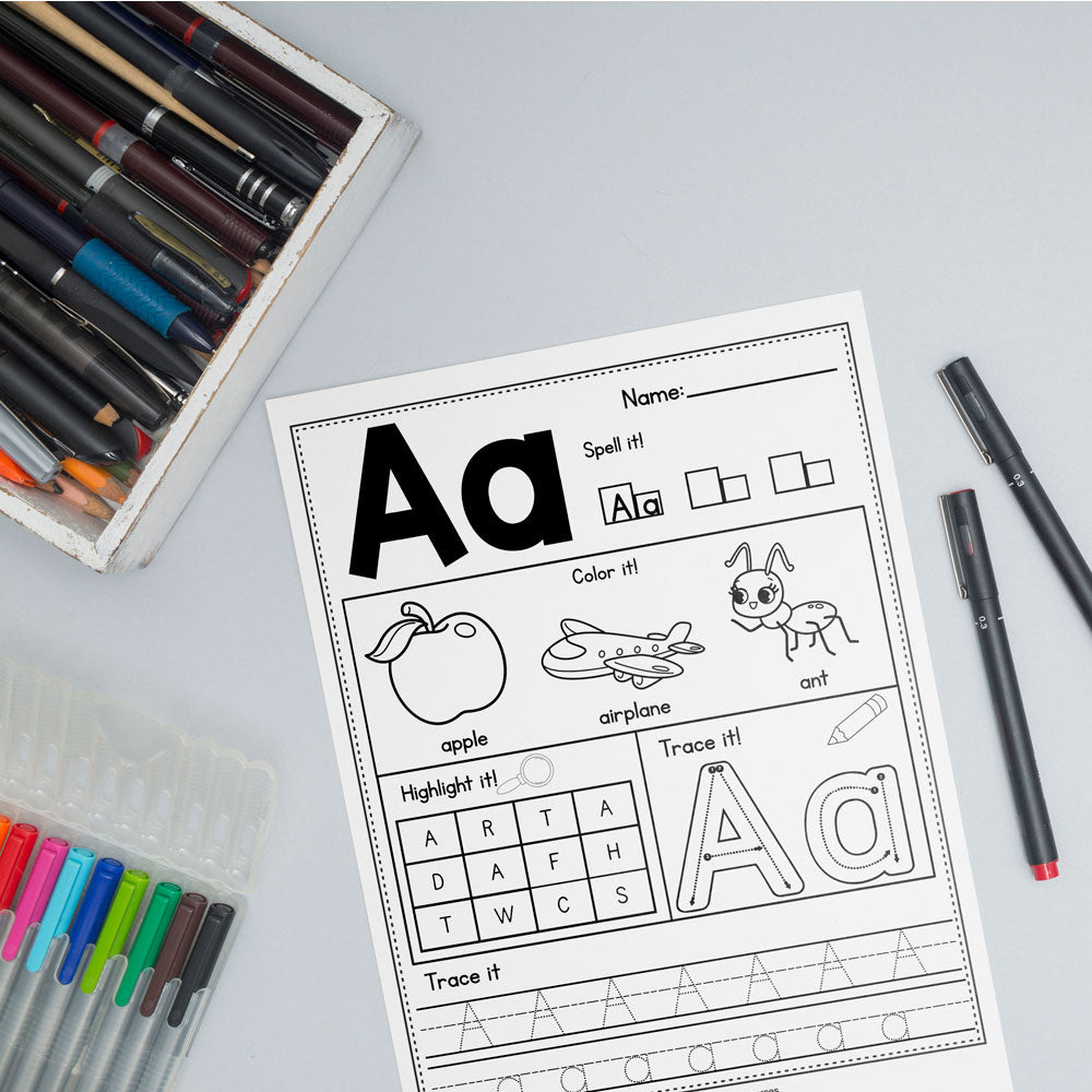 Alphabet Practice Worksheets A-Z – My Nerdy Teacher