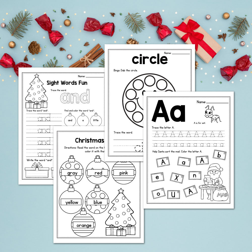FREE Printable Christmas Worksheets For Preschool – My Nerdy Teacher