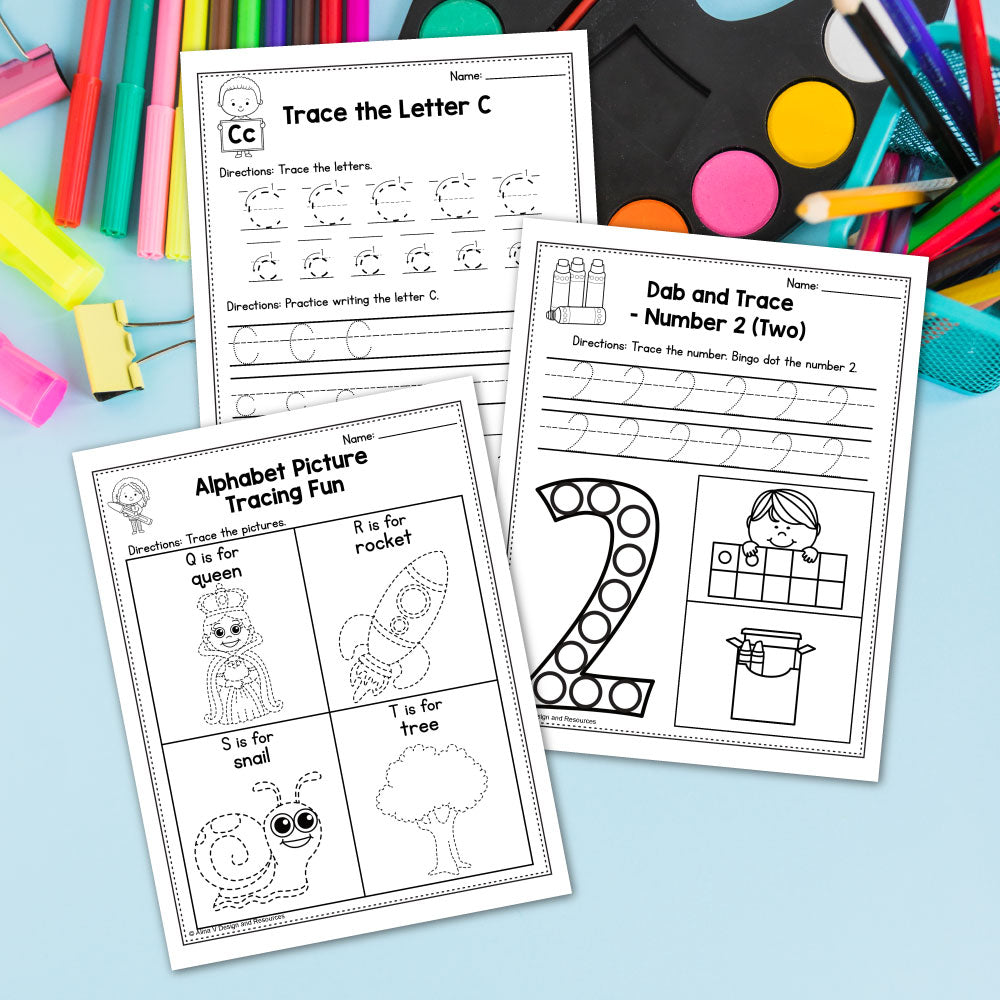 FREE Printable Back To School Worksheets for Preschool – My Nerdy Teacher