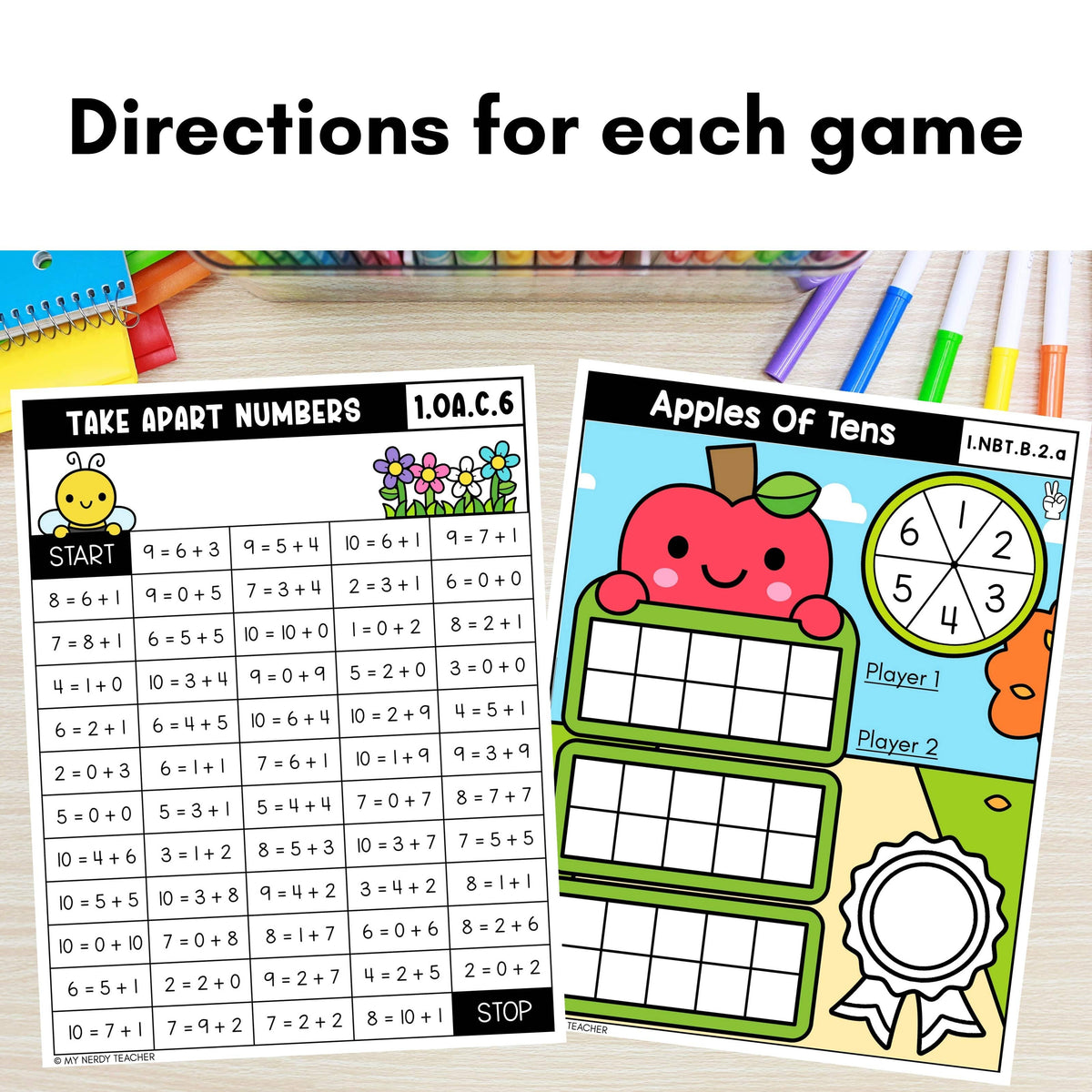 1st Grade Math Games by Standard - CCSS Aligned - No Prep – My Nerdy ...