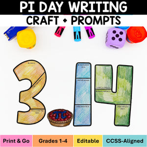 Pi Day Writing Craft Writing Prompts and Bulletin Board – My Nerdy Teacher