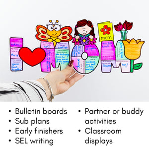 Mother’s Day Writing Craft Writing Prompts and Bulletin Board – My ...