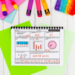 3rd Grade Spiral Math Review | Daily Morning Work, Homework, or Test P ...