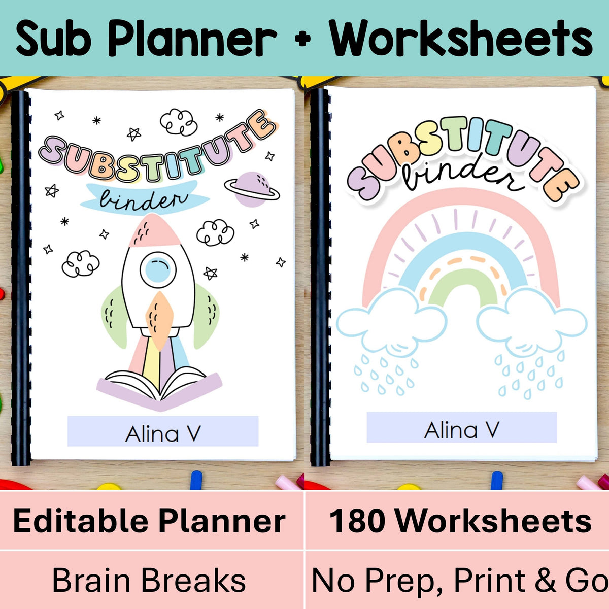 1st Grade Substitute Planner, Templates, Worksheets MEGA BUNDLE – My ...