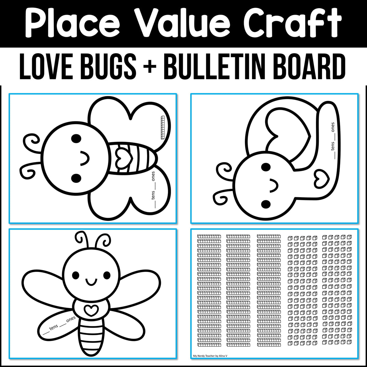 54 Place Value Crafts + Bulletin Boards YEAR LONG BUNDLE – My Nerdy Teacher