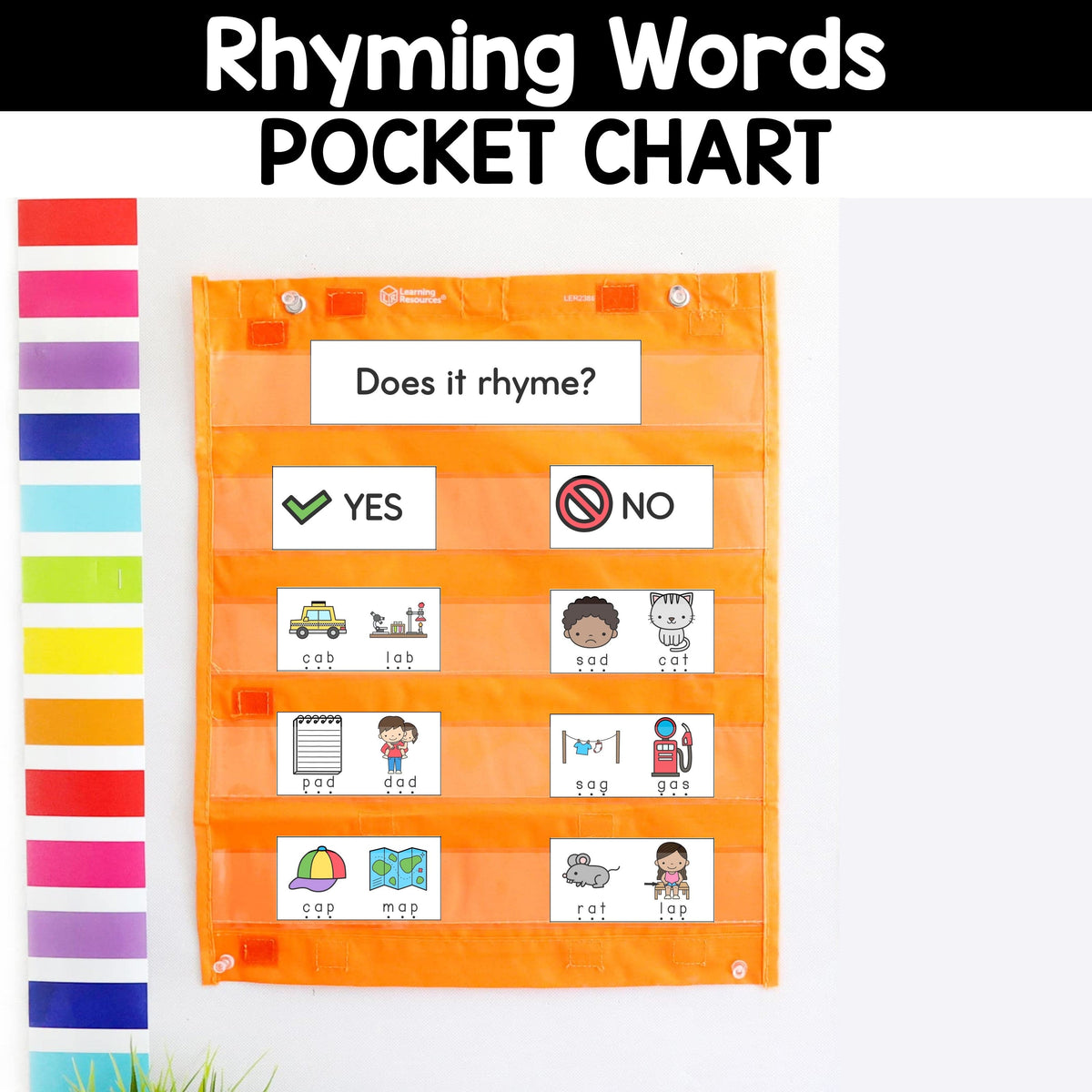 FREE Rhyming CVC Words Pocket Chart Bundle – My Nerdy Teacher