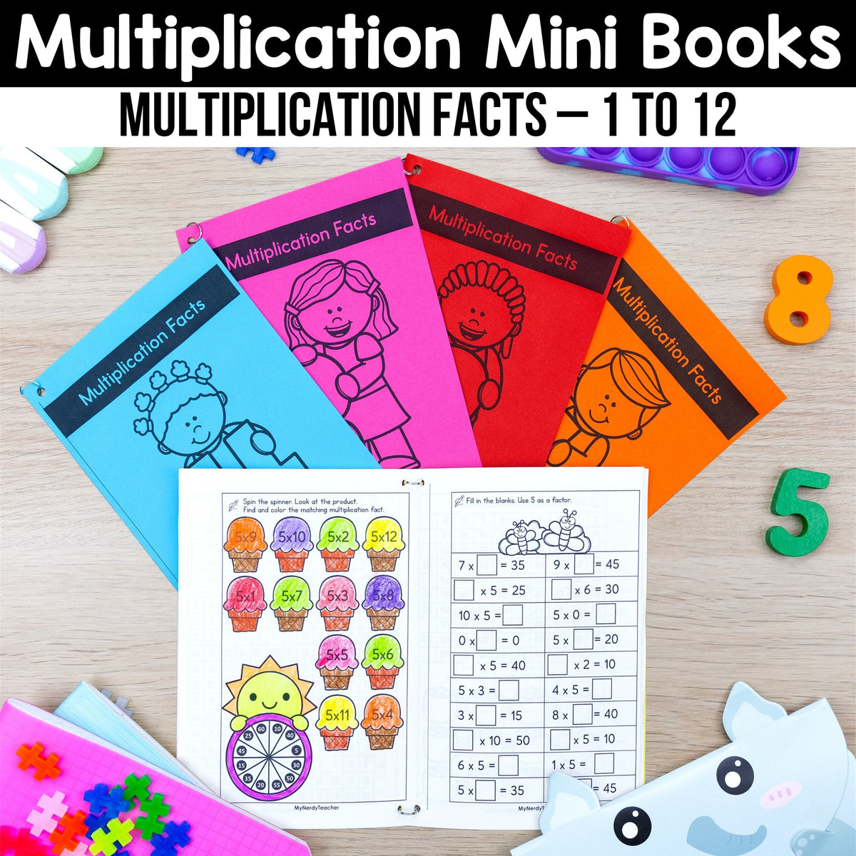 Multiplication Facts Mini Books MEGA BUNDLE Numbers 1 to 12 – My Nerdy ...