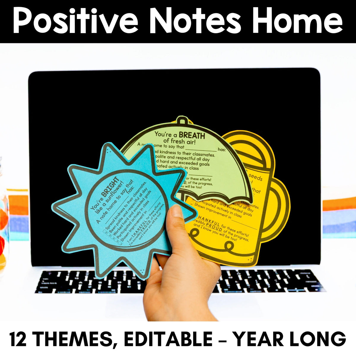 Positive Notes Home - YEAR-LONG Bundle - Editable – My Nerdy Teacher