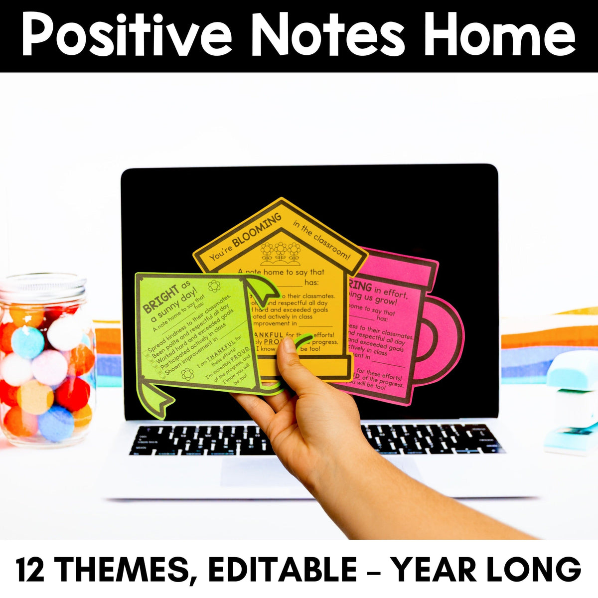 Positive Notes Home - YEAR-LONG Bundle - Editable – My Nerdy Teacher