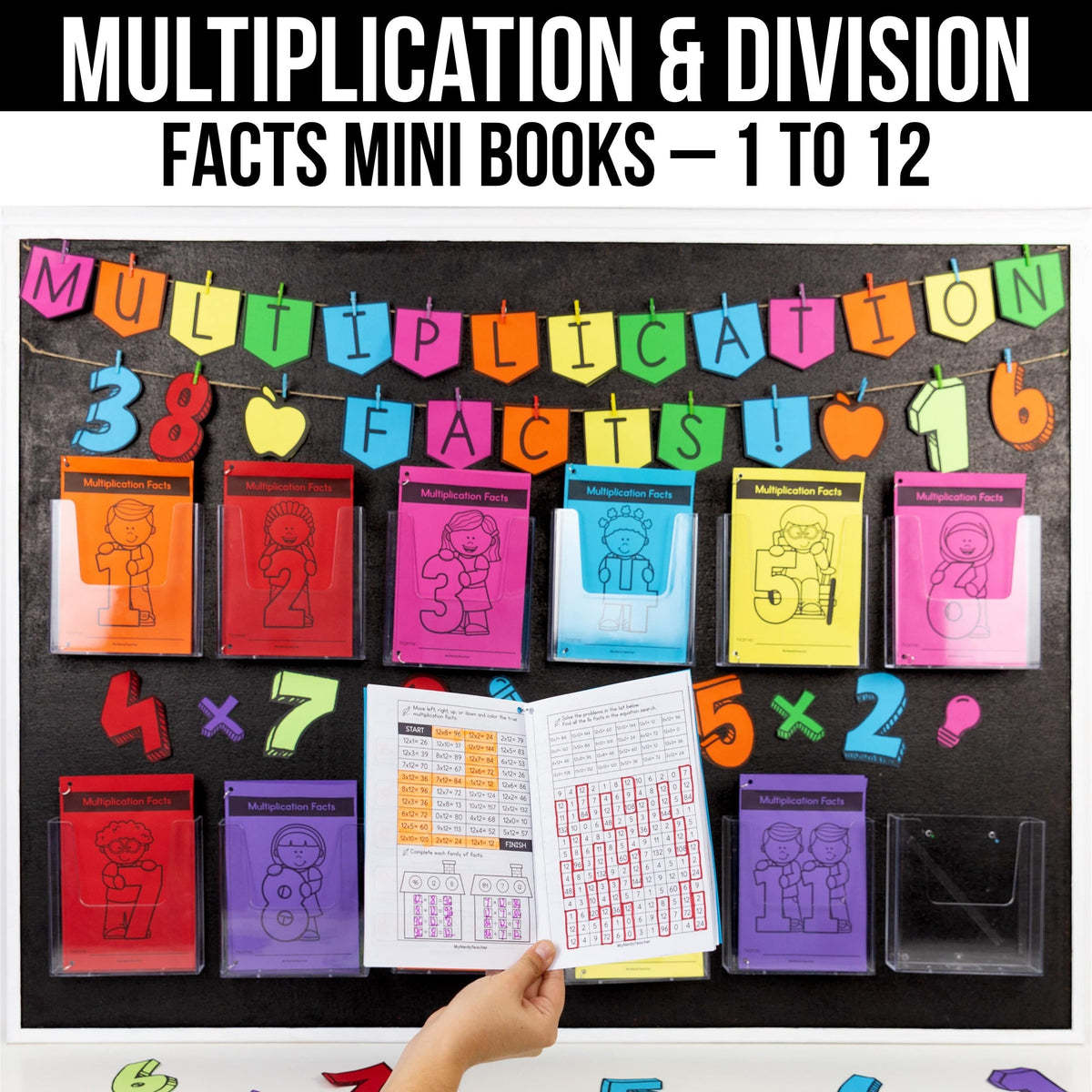 Multiplication + Division Facts Mini Books MEGA BUNDLE Numbers 1 to 12 ...
