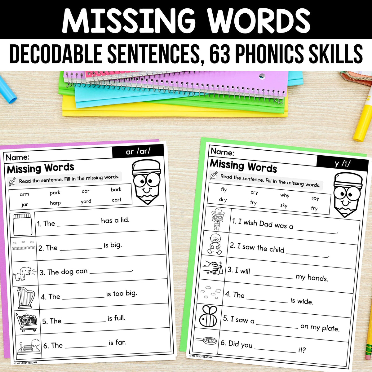 Missing Words in Decodable Sentences – My Nerdy Teacher