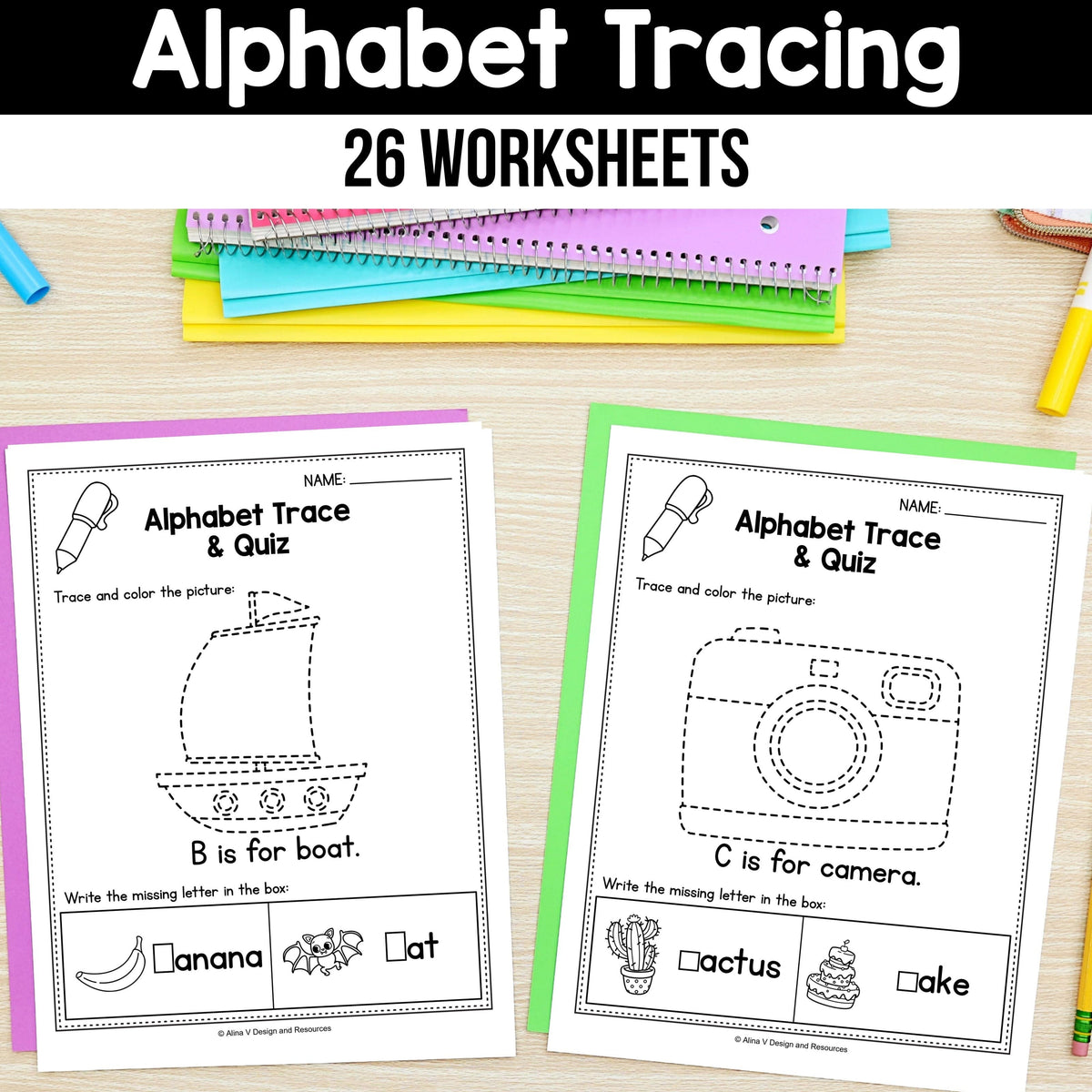 Alphabet Tracing Practice Worksheets – My Nerdy Teacher
