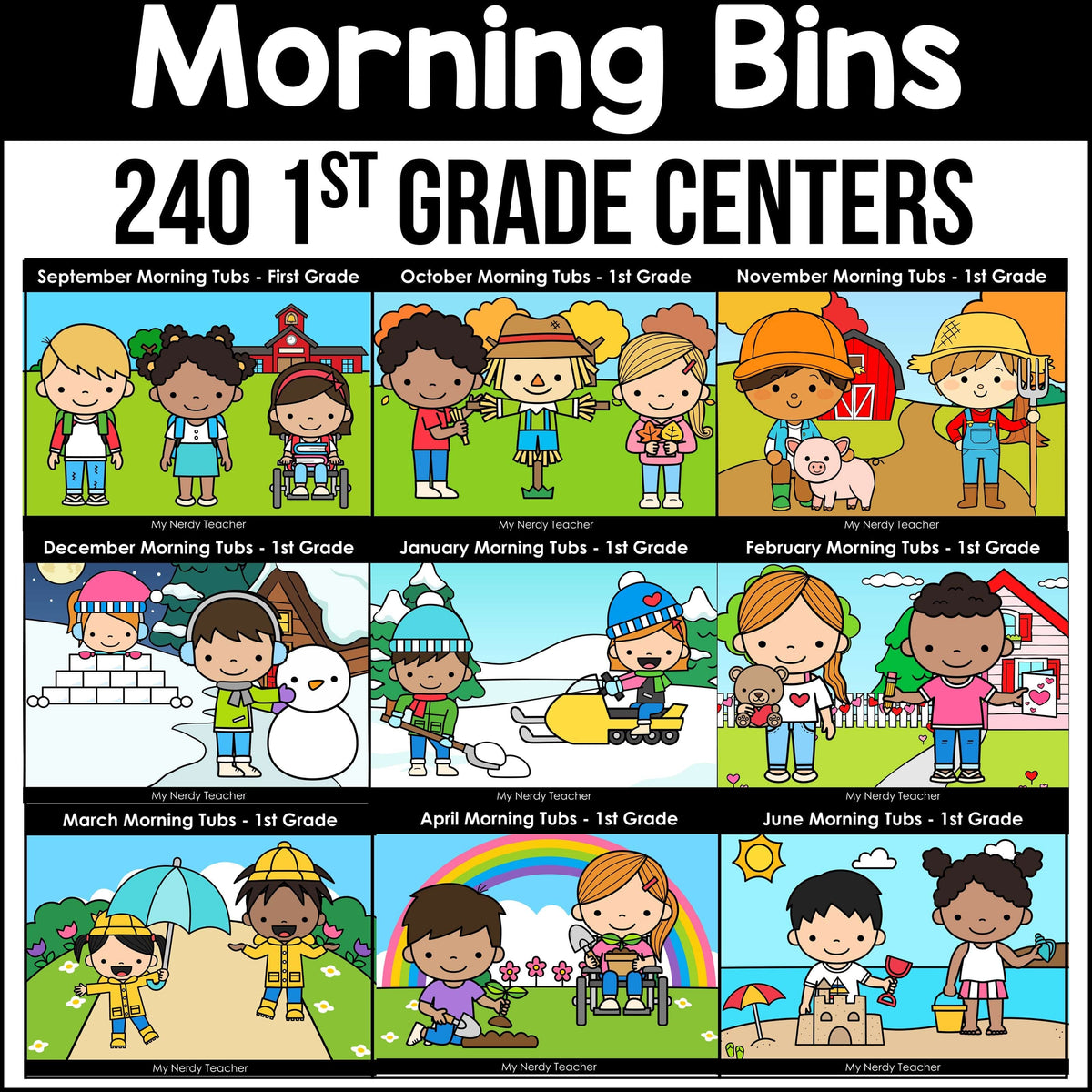 1st Grade Morning Bins – My Nerdy Teacher