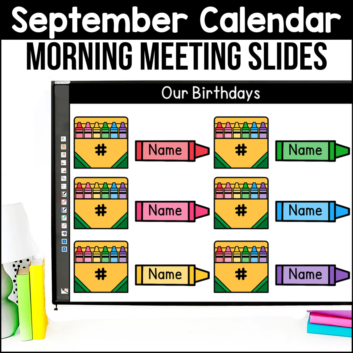 Digital Calendar - Morning Meeting Slides - YEAR LONG GROWING BUNDLE ...