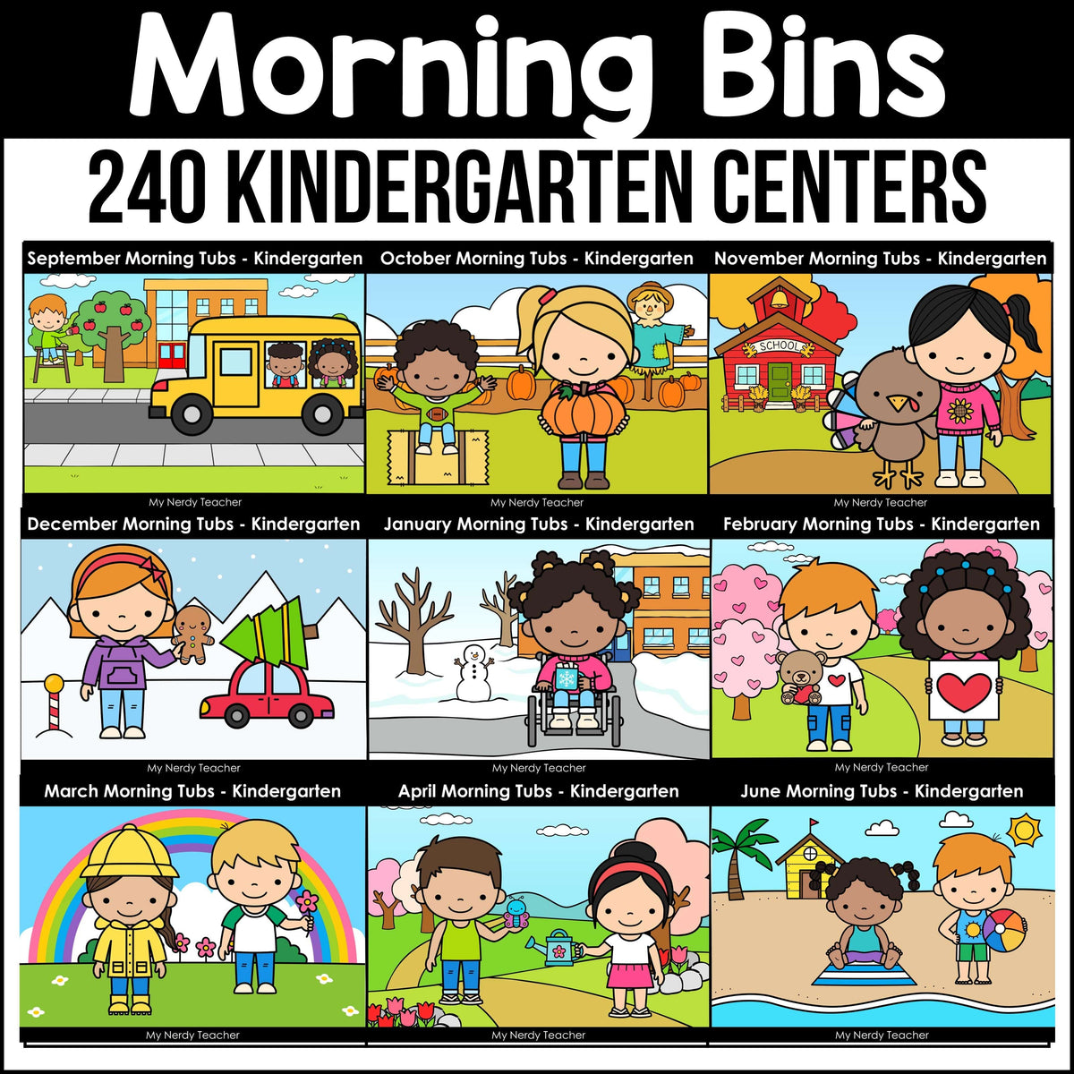 Kindergarten Morning Bins – My Nerdy Teacher