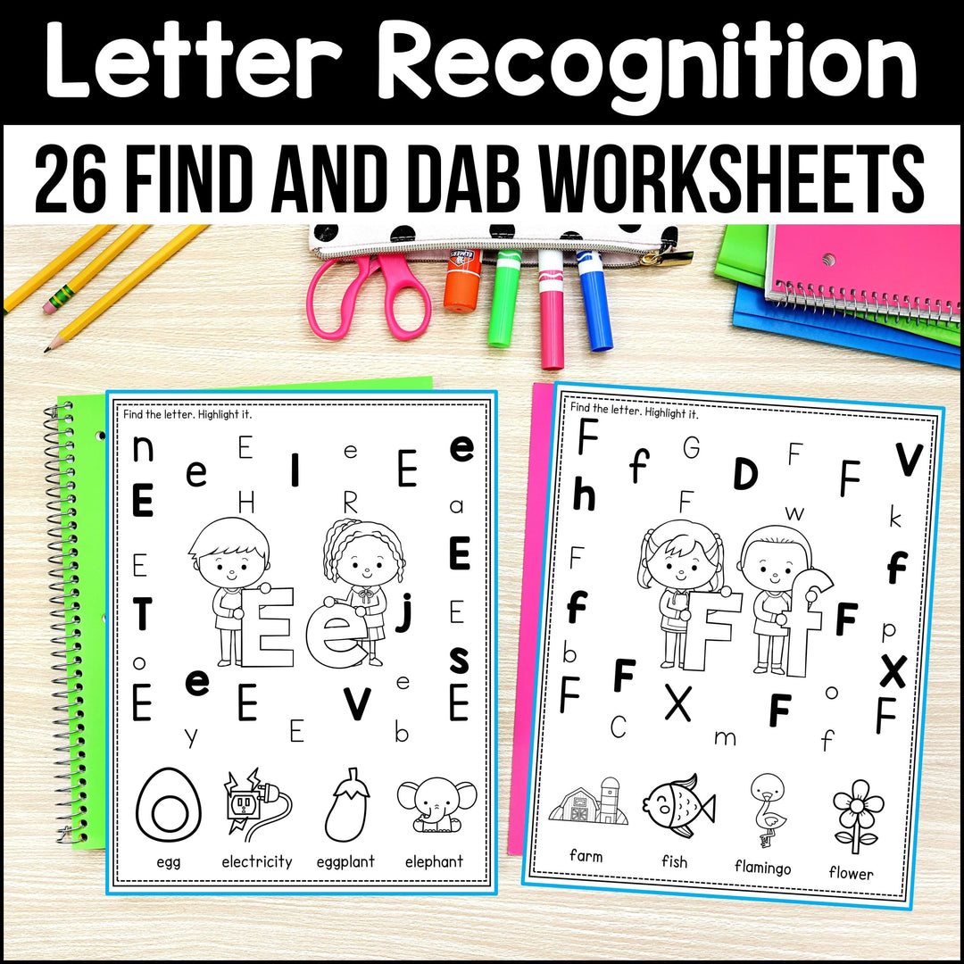 Letter Recognition Worksheets – My Nerdy Teacher
