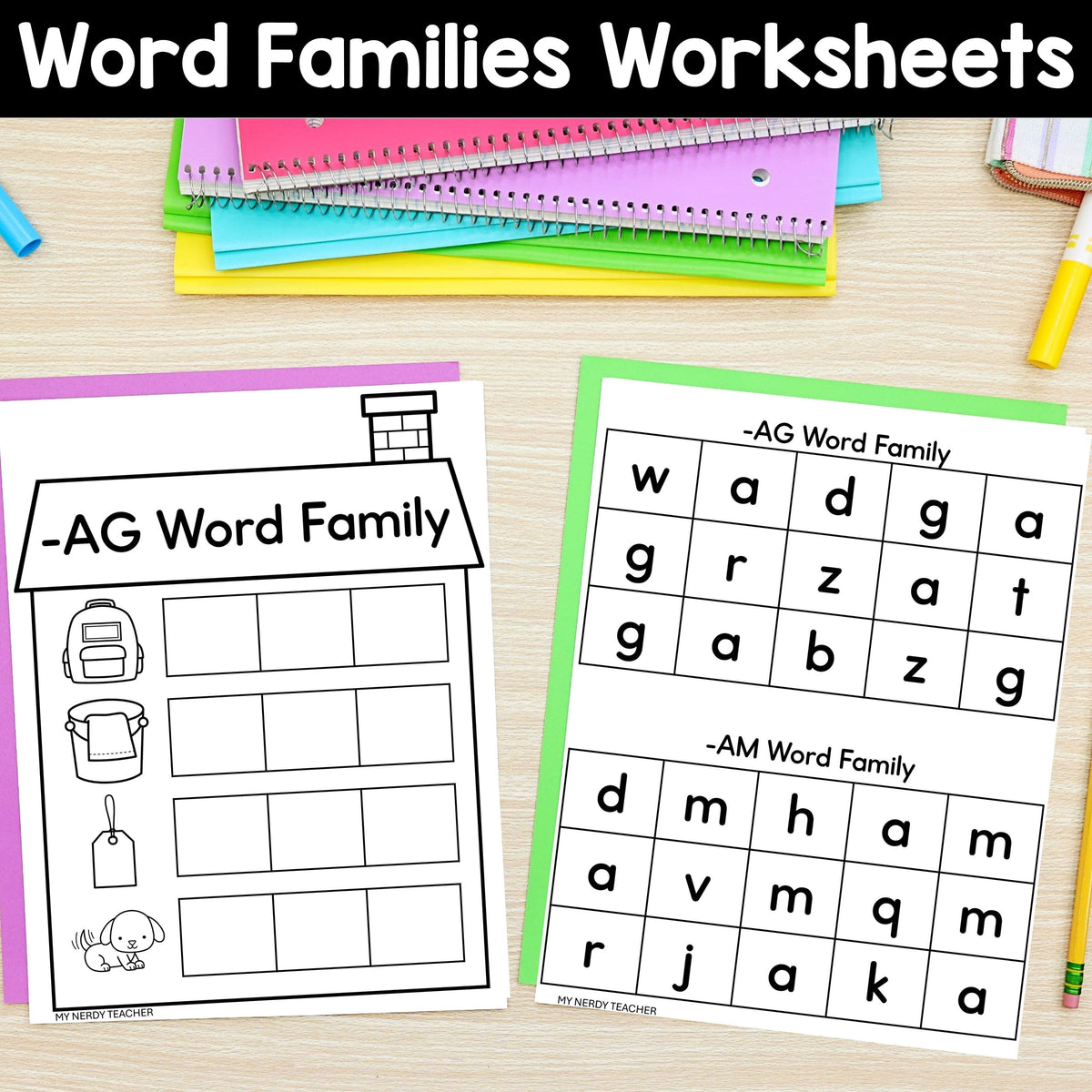 CVC Word Family Worksheets – My Nerdy Teacher