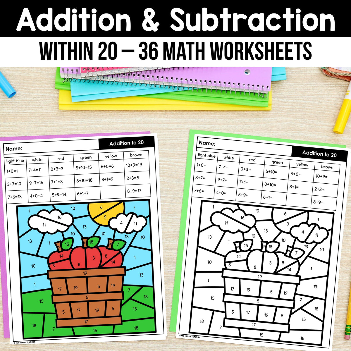Addition and Subtraction within 20 – My Nerdy Teacher