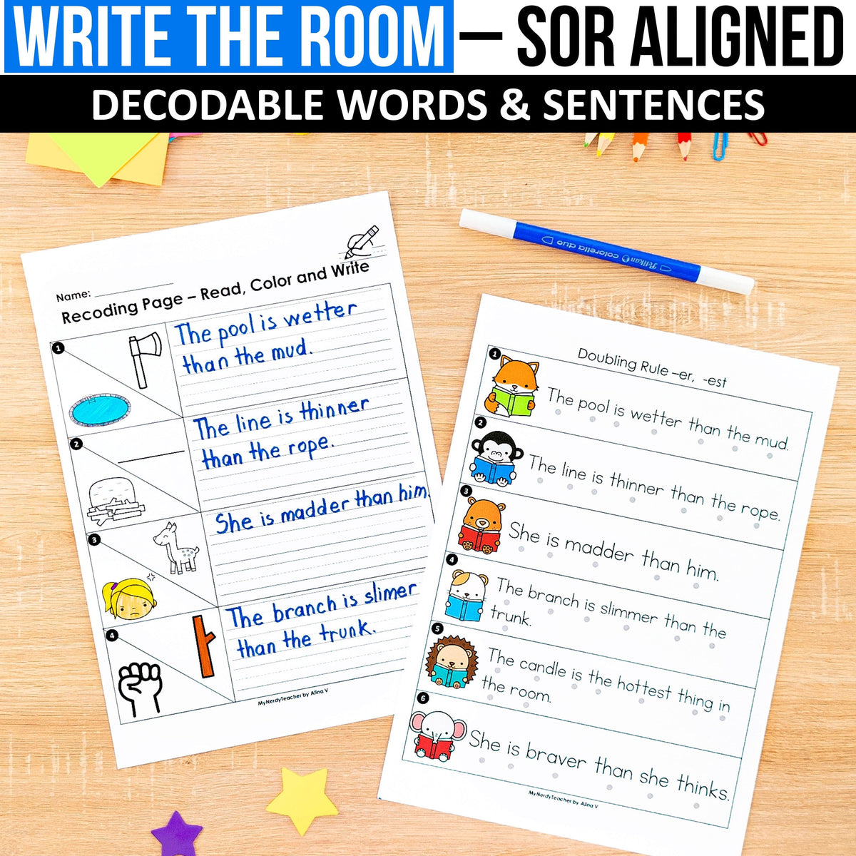 Write the Room Words and Sentences MEGA BUNDLE - SOR Aligned - K - 2nd ...
