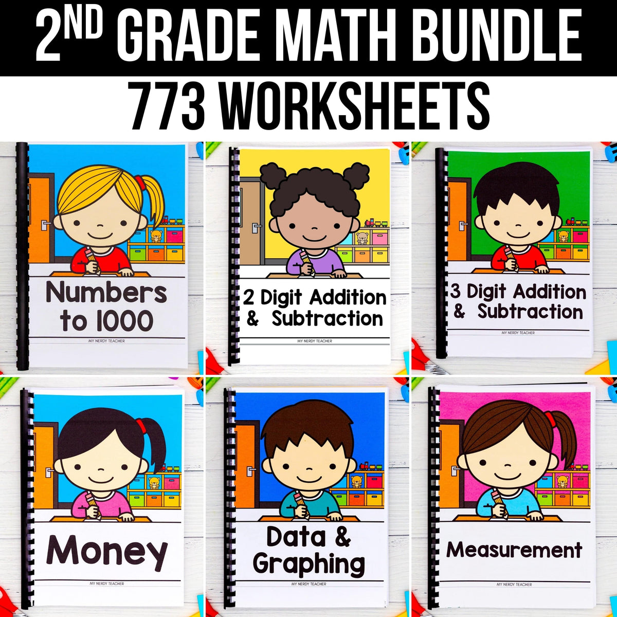 2nd Grade Math Worksheets MEGA BUNDLE – My Nerdy Teacher