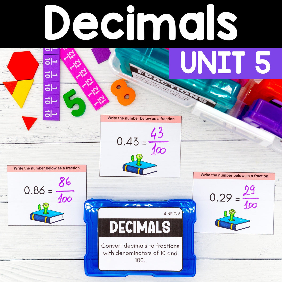 Decimals - 4th Grade Math Task Cards - CCSS Aligned – My Nerdy Teacher
