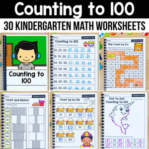 Counting to 100 - Kindergarten Math Worksheets – My Nerdy Teacher