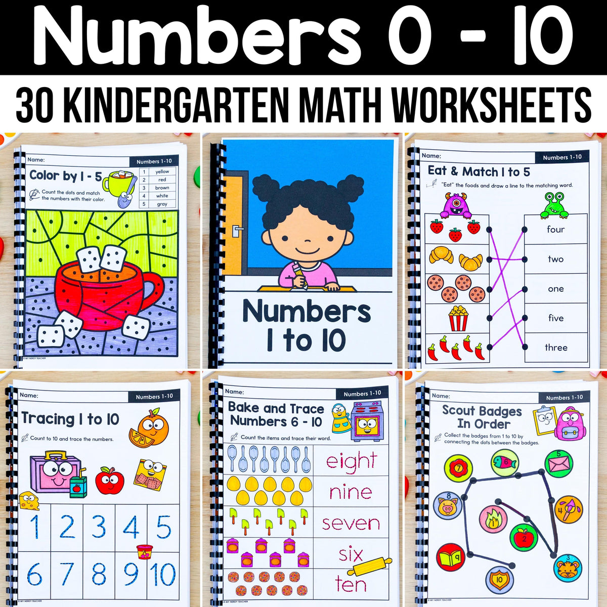 Kindergarten Math Worksheets MEGA BUNDLE – My Nerdy Teacher