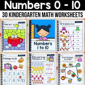 Numbers 1-10 - Kindergarten Math Worksheets – My Nerdy Teacher