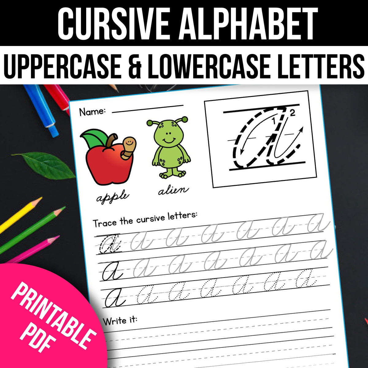 Cursive Handwriting Practice Worksheets – My Nerdy Teacher