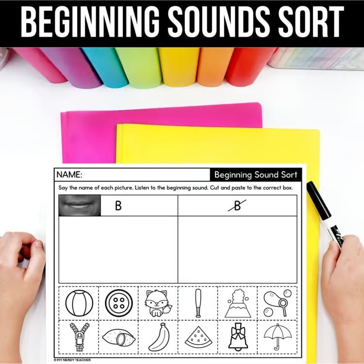 Letter Sound Sort: Build Phonemic Awareness with Cut and Paste Fun – My ...